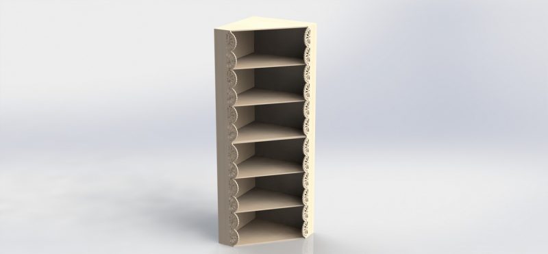 Corner Shelf Vectors DXF Files CNC Router Laser Aspire ArtCAM VCarve ...