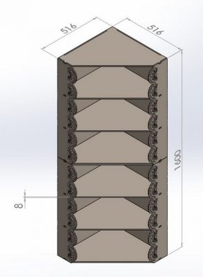 Corner Shelf Vectors DXF Files CNC Router Laser Aspire ArtCAM VCarve ...